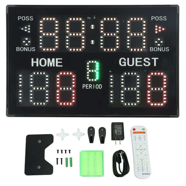 11 Position Basketball Scoreboard Battery Powered LED Digital ...