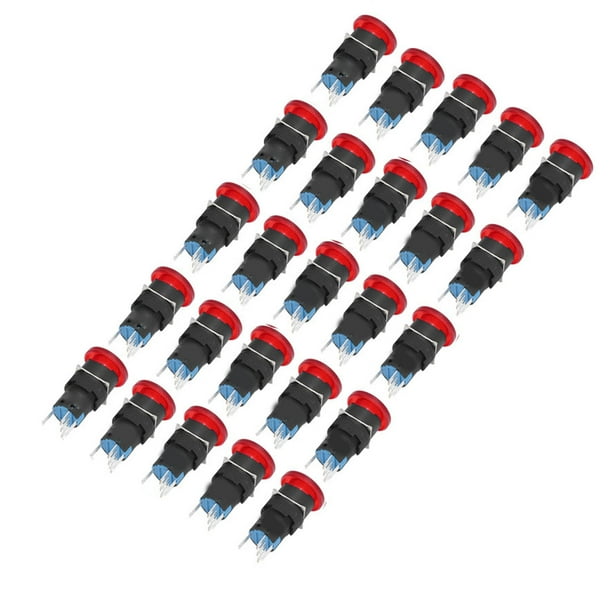 Red Mushroom Head Switch,25Pcs/Set Mushroom Head Button Mushroom Head ...