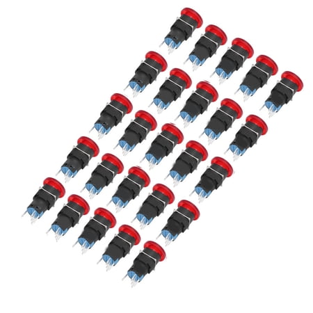 Red Mushroom Head Switch,25Pcs/Set Mushroom Head Button Mushroom Head ...