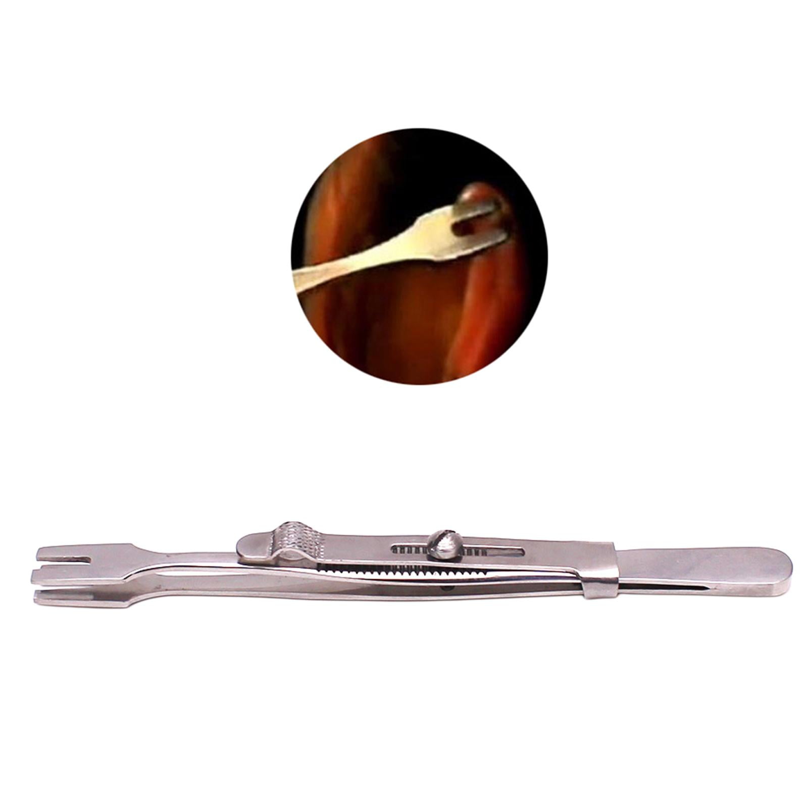 Locking Slotted Tweezer Self-Locking Forceps Clamp Stainless Steel ...