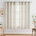 Curtainking Gray Curtains 52x63 inch Living Room Curtains Geometric ...