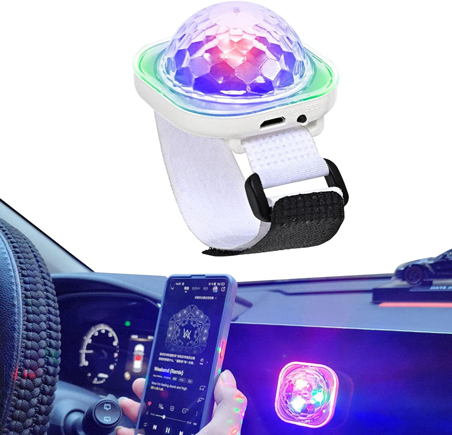 Ofocase Mini Disco Ball Light, Light Up Bracelet Kids Dance Light ...