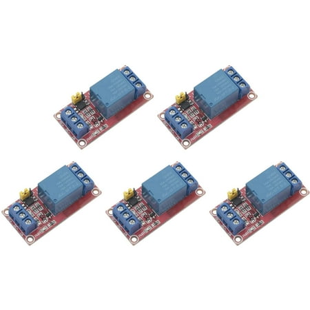 5PCS 12V 1-Channel Opto-Isolator Relay Module Development Board with ...