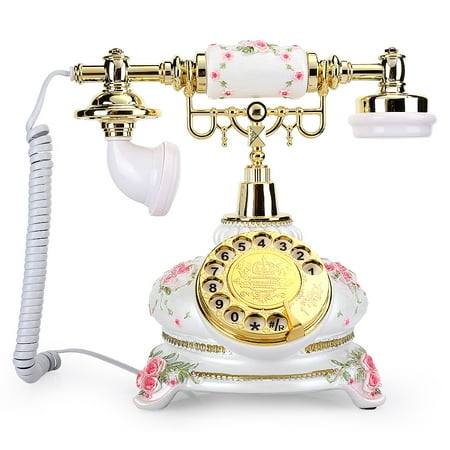 Peahefy Rotating Disk Antique Telephones Phone Retro Country Style ...