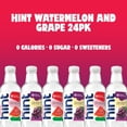 Hint Bottled Water, 2-Flavor Grape & Watermelon Pack - Purified Water Beverages with Zero ...