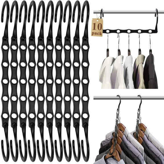 Closet Organizers and Storage, 10 Pack Magic Space Saving Hangers ...