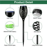 8 Pack Power Flickering Waterproof Solar Torch Lights, Outdoor Garden ...