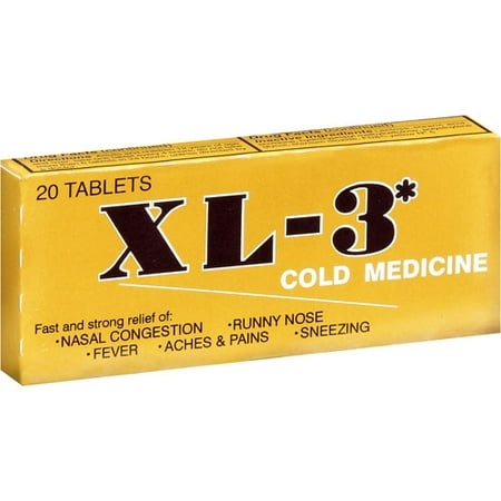 XL-3 Cold Medicine Tablets, 20ct - Walmart.com