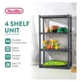 4 Shelf Unit, Heavy-Duty Shelving Storage and Utility Rack - Standing ...