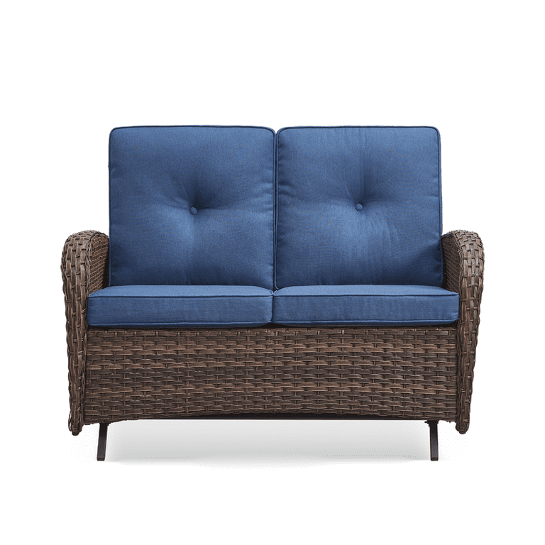 Outdoor Sectional Solaste 2-Piece Outdoor Wicker Armless Sofa Set - All ...