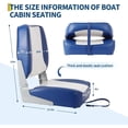 2 Pack Folding Low Back Boat Seats - Marine Fishing Chairs with Thick ...