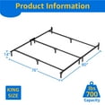 Mainstays Ardent 7" King Metal Bed Frame. Adult. Easy to Assemble.No ...