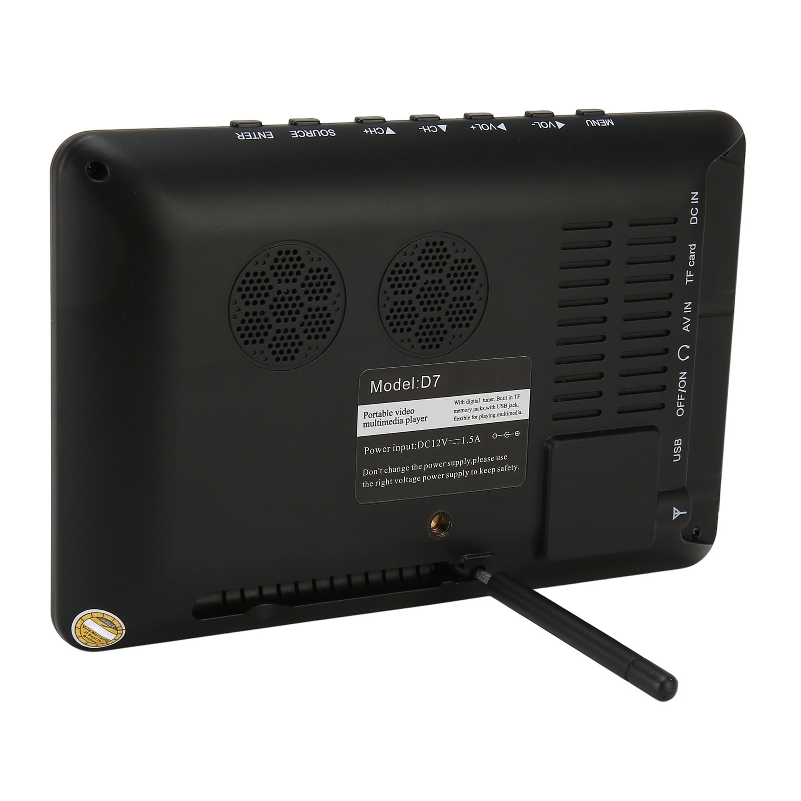 TV Digital Portátil, TV Portátil De 7 Pulgadas, Batería Recargable De ...