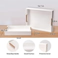 HAPOO Set of 2 White Wooden Serving Trays, Decorative Coffee Table ...