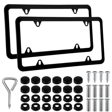 Anodized Aluminum CAR License Plate Frame with mounting Hardware ...