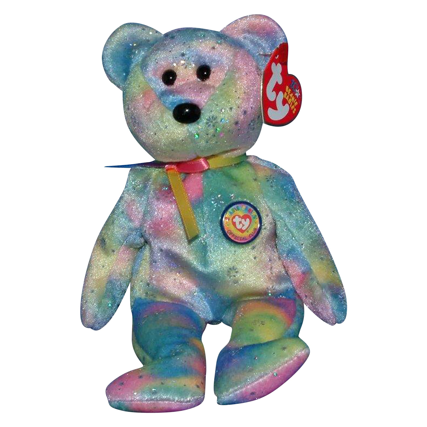 Ty Beanie Baby: Clubby 6 the Rainbow Bear BBOC | Stuffed Animal | MWMT ...