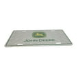 John Deere Silver License Plate, Green Logo, Recycled Aluminum, 6 x 12 ...