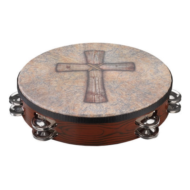 Remo Valencia Tambourine Gospel Church Tambourine - Crosswind Sand, 10 ...
