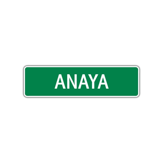 Anaya Girls Name Letter Printed Label Wall Art Decor Novelty Aluminum ...