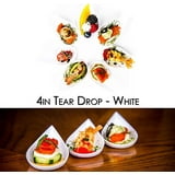 DLux 100 Disposable Tear Drop Mini Appetizer Plates & Forks - Fancy ...