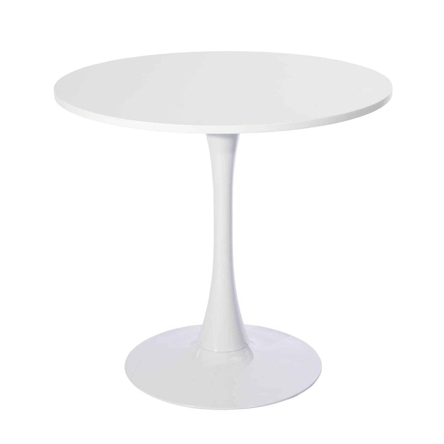Dining Table 80CM Round White Colored Top Small Kitchen Desk for Dining ...