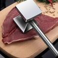 LONGHEXINA Dual-Sided Meat Mallet with Rubber Grip Handle for Steak ...