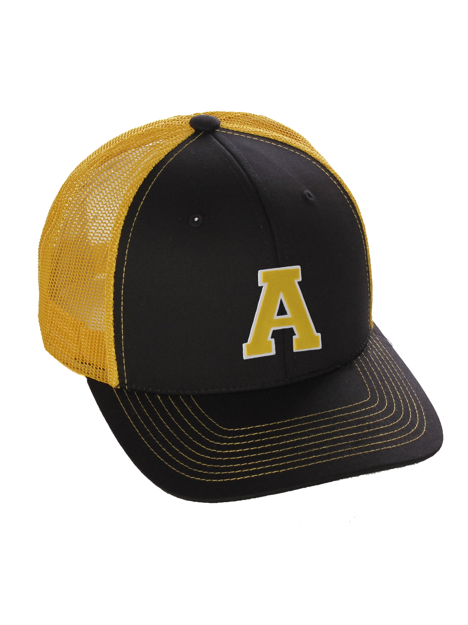 team sports custom initial letter a trucker hat adjustable snapback ...