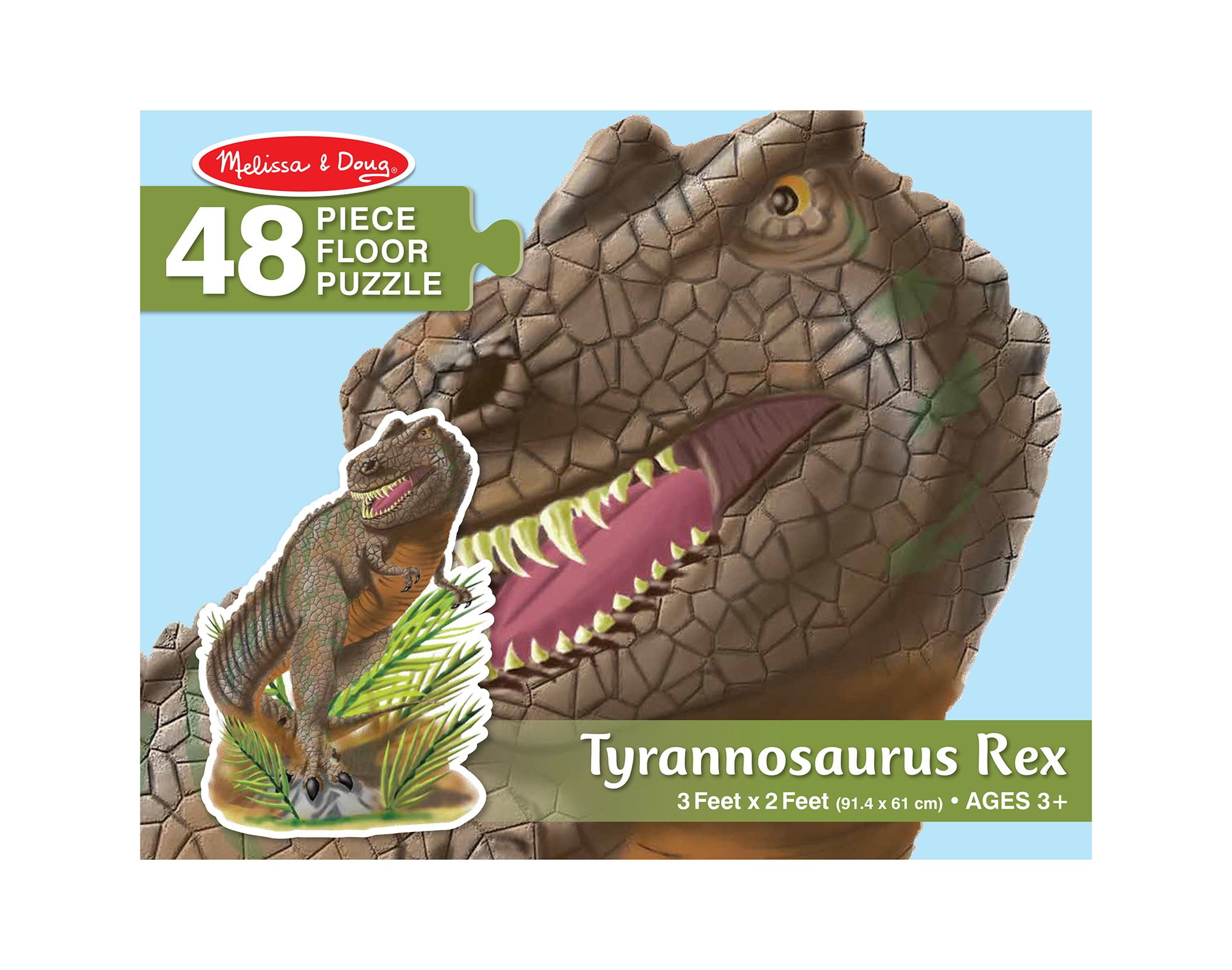 Melissa And Doug T Rex Dinosaur Jumbo Jigsaw Floor Puzzle 48 Pcs 2 X 3 Feet Walmart Canada