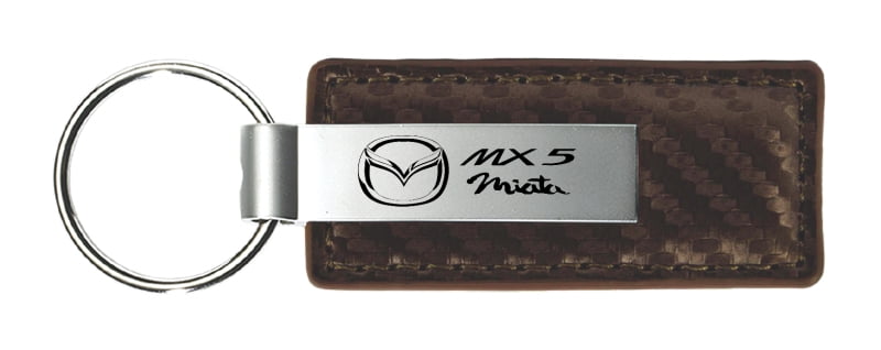 Mazda Miata MX-5 Carbon Fiber Leather Key Chain (Taupe) - Walmart.com