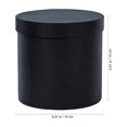 BESTYASH Flower Wrapping Boxes Black Round Paperboard Box for Wedding ...