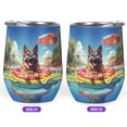 Hello Summer German Shepherd Pool Day on Watermelon Float 12oz ...