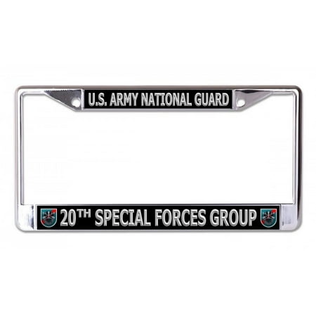 U.S. Army National Guard 20th Special Forces Group Chrome License Plate ...