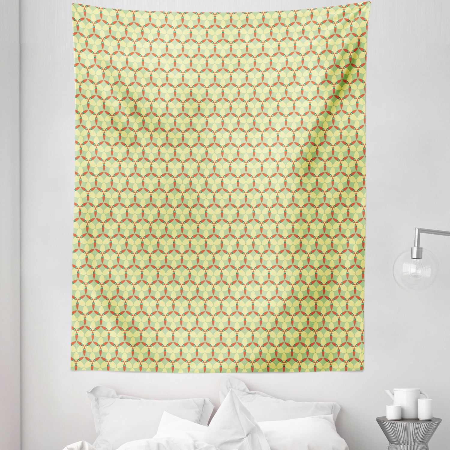 Abstract Tapestry, Intertwined Geometric Shapes Nostalgic Inspired ...