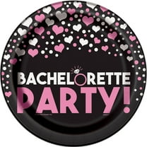 Bachelorette Party Plates, 7 in, Pink, 8ct - Walmart.com