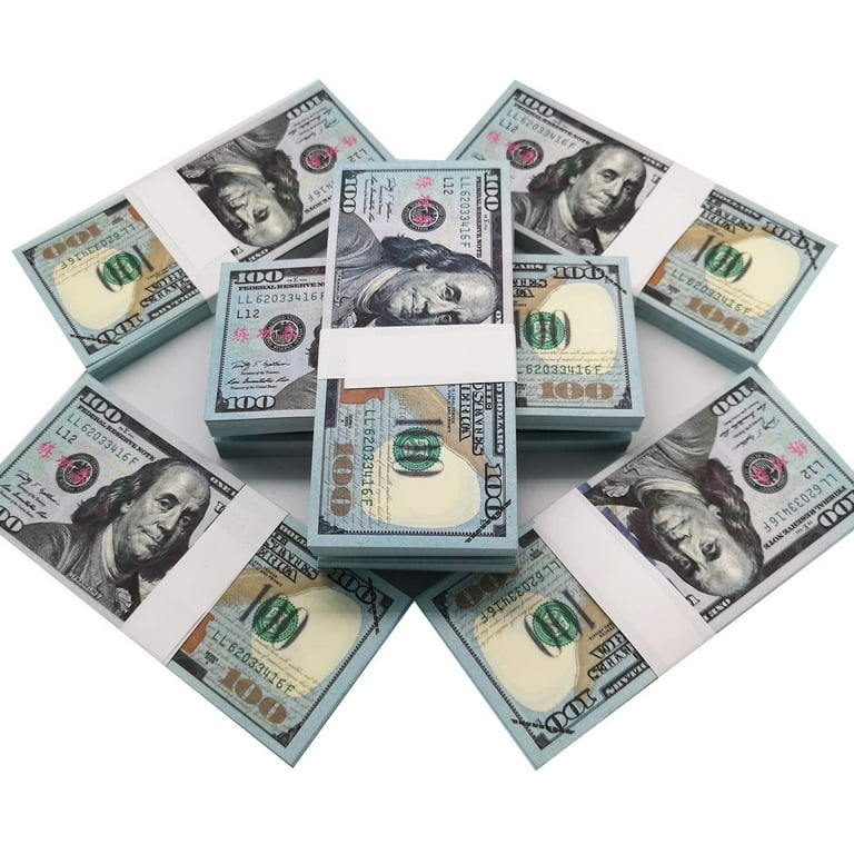 Real 100 Dollar Bills Stacks