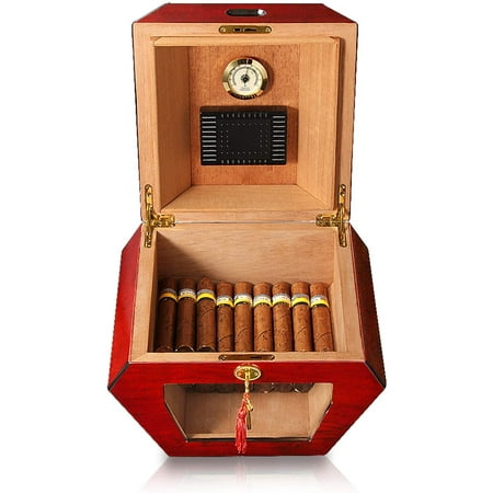 Dawht Cigar Cigar Box with Thermometer and humidifier Cigar Storage ...