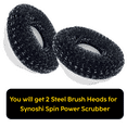 Synoshi Steel Brush Heads (2 Units) for Electric Spin Scrubber ...