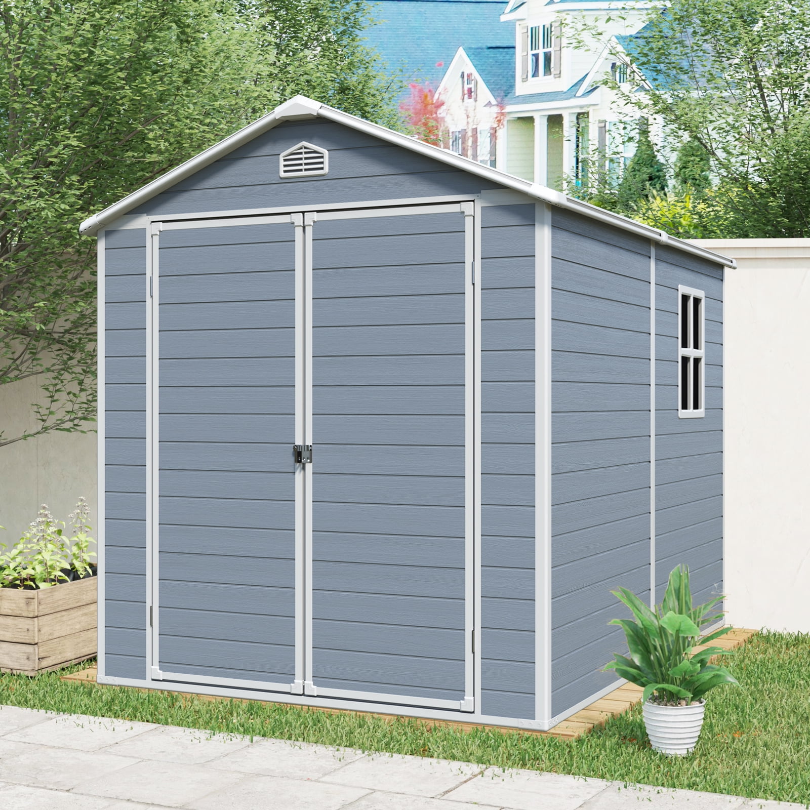 Click here for Canlux 6x8 Ft Resin Outdoor Storage Shed Kit-Perfe... prices