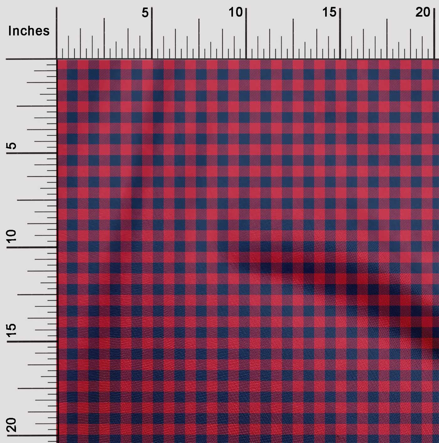 oneOone Cotton Poplin Fabric Gingham Check Print Fabric By The Yard 42 ...