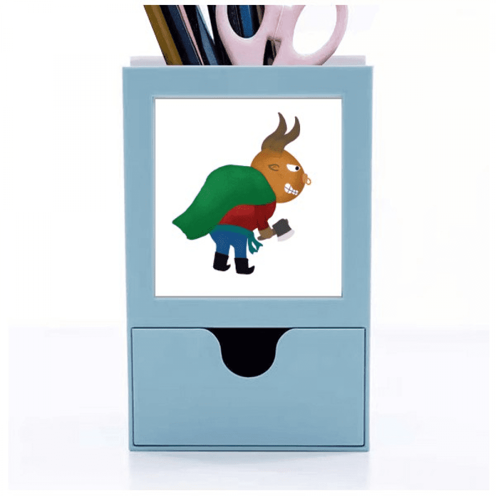 Bull Demon Westing Desk Supplies Organizer Pen Holder Card - Walmart.com