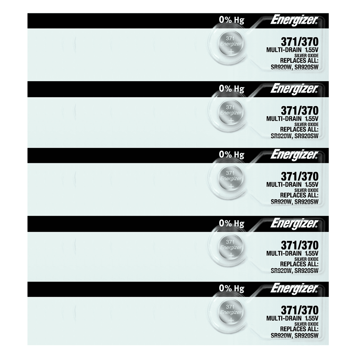 Energizer 371/370 SR920/W/SW Silver Oxide Watch Battery (100 Count ...