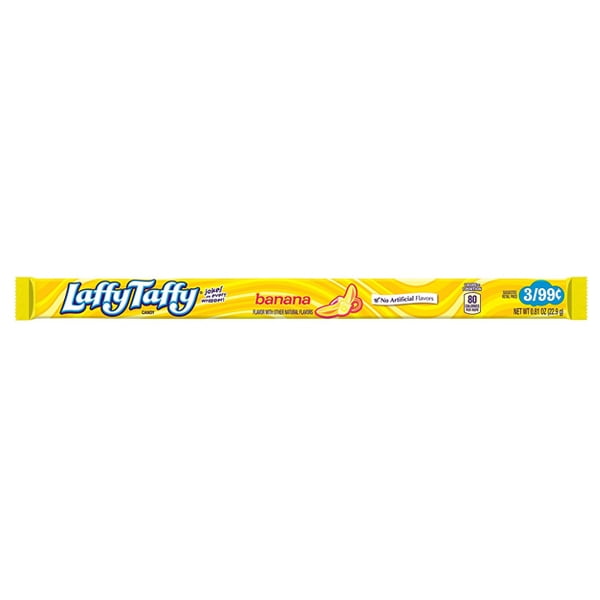 Wonka Laffy Taffy Banana Ropes 0 81 Oz Packets Pack Of 24 Walmart