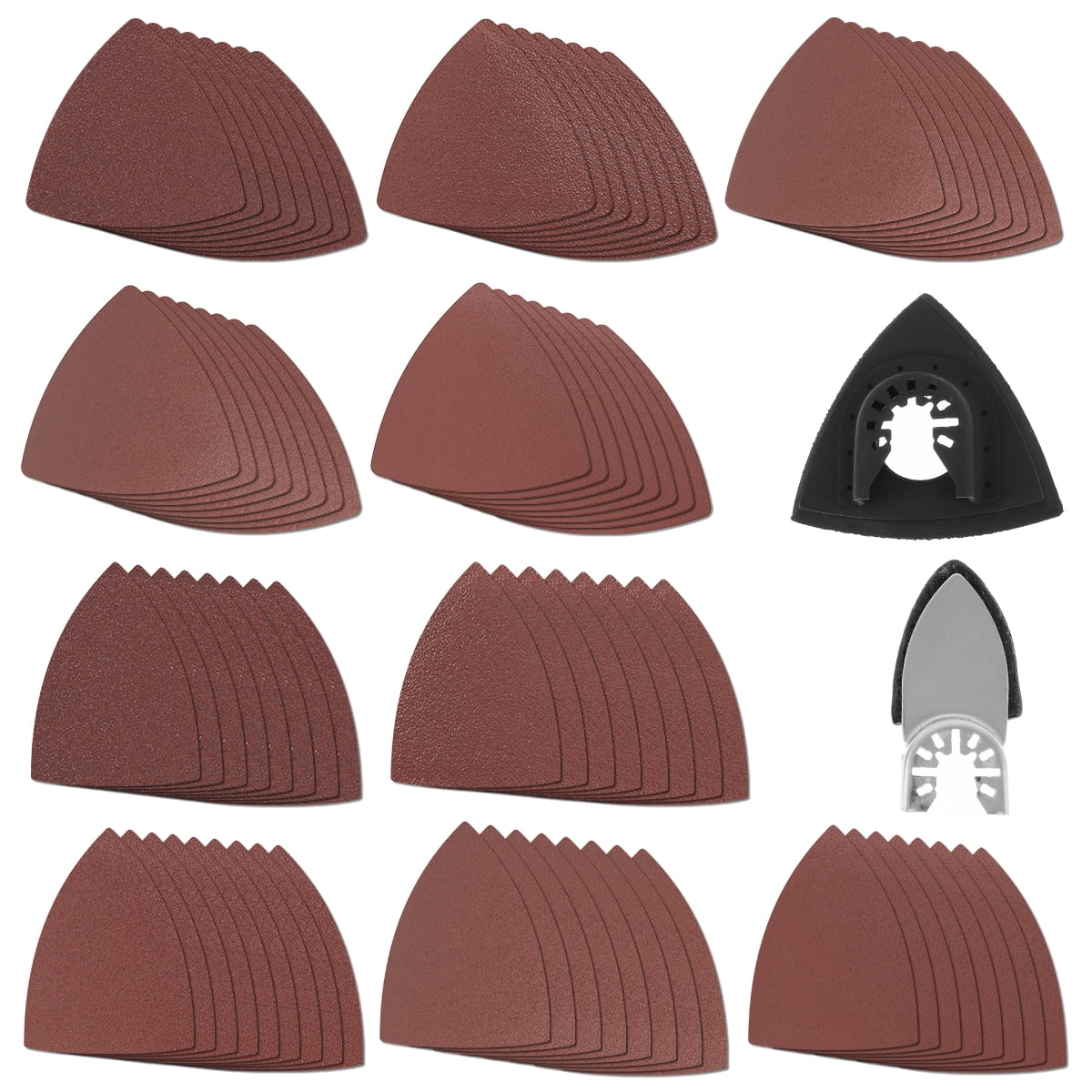 Toorise 82pcs Sand Pad Assorted Set 60/80/120/180/240 Grits Sanding ...