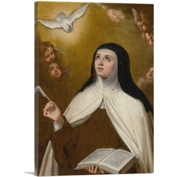 ARTCANVAS Saint Theresa Surrounded By Angels Canvas Art Print by ...