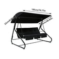 2Pcs Outdoor Swing Replacement Cover 3 Seater Universal Patio Swing ...
