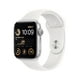 Apple Watch SE (2nd Gen) GPS 44mm Silver Aluminum Case with White Sport ...