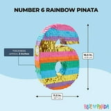 Walmart Rainbow Number 6 Pinata for 6th Birthday Party, Fiesta ...