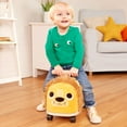 Battat Rollin' Lion Animal Ride-On Toy with Wooden Handle, Toddler and ...