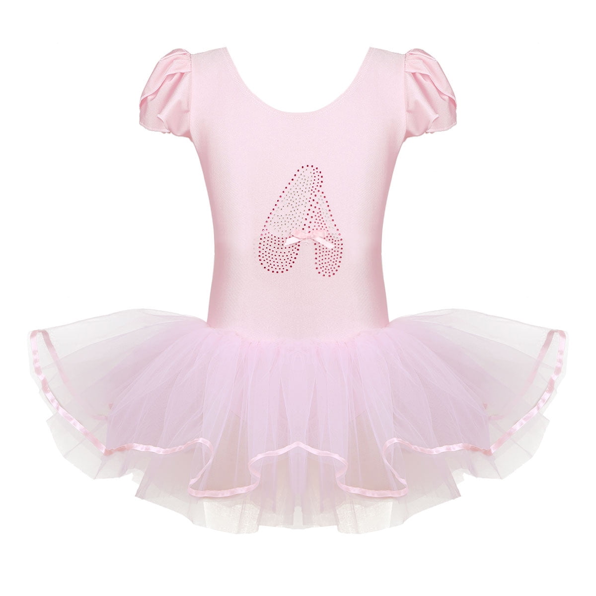 iEFiEL Kids Girls Ruffled Cap Sleeve Ballet Leotard Dancewear Sequined ...