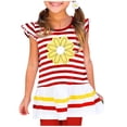 Kids Clothes, Sentuca Girls Shirts Cute Striped Graphic Tees Pleated ...